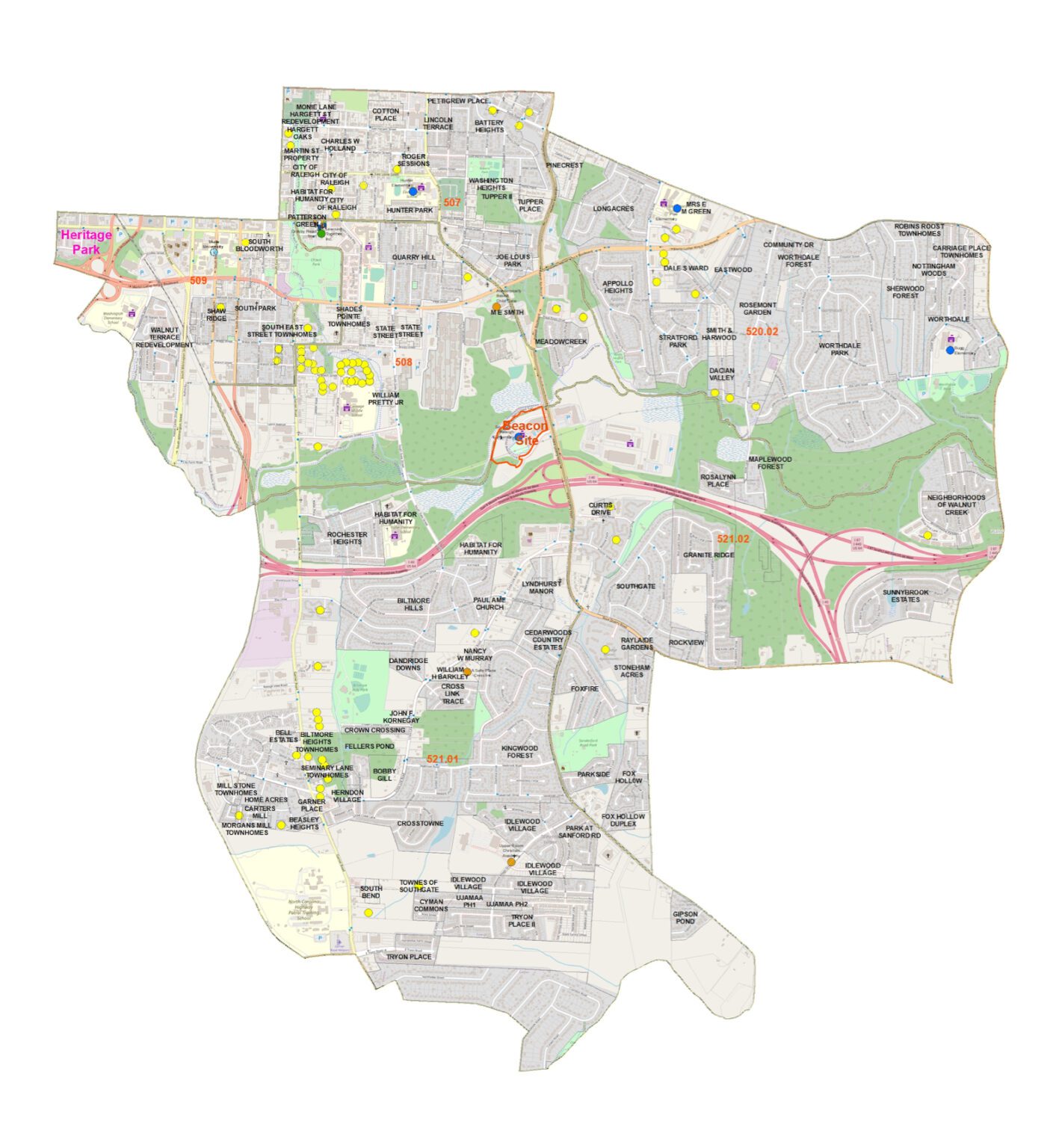 Area of Impact - Southeast Raleigh Promise